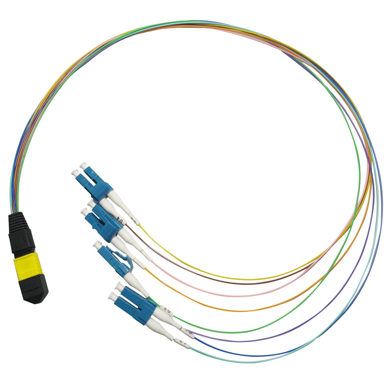 Wholesale MTP to 4x LC/UPC Duplex 8 Fibers Single Mode 9/125 OS1/OS2 Breakout 0.9mm Fiber Cable ...