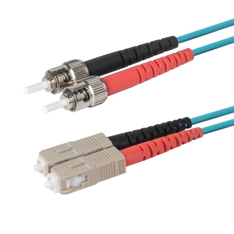 Wholesale ST to SC UPC Multimode Duplex Fiber Optic Patch Cord OM3/OM4 ...