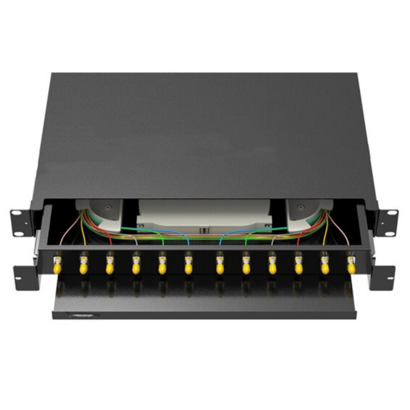 Wholesale 1U 19” Rack Mount sliding Fiber Enclosures, 12 Fibers Single ...